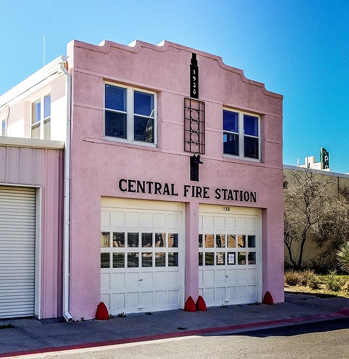 Marfa's pink fire station looks like it belongs in a Wes Anderson film&mdash;quirky, perfectly composed, and somehow exactly right for this artistic enclave.