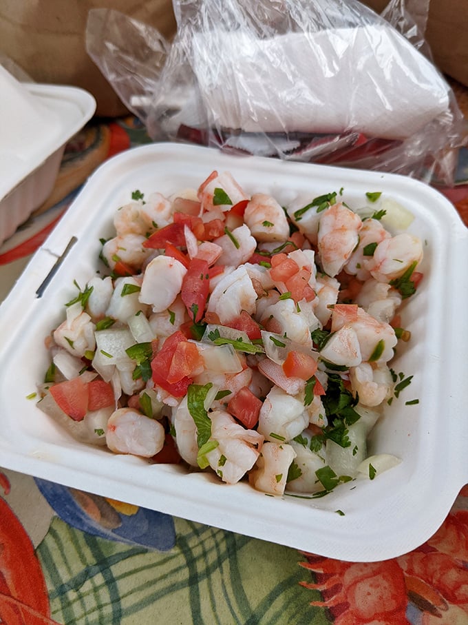 Fresh ceviche that practically dances with citrus brightness. The ocean-to-table journey never looked so colorful or tasted so refreshing.