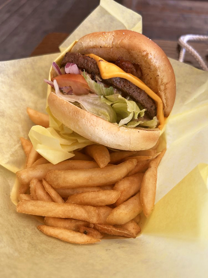 Sometimes you need a burger that means business &ndash; this one clearly got the memo.