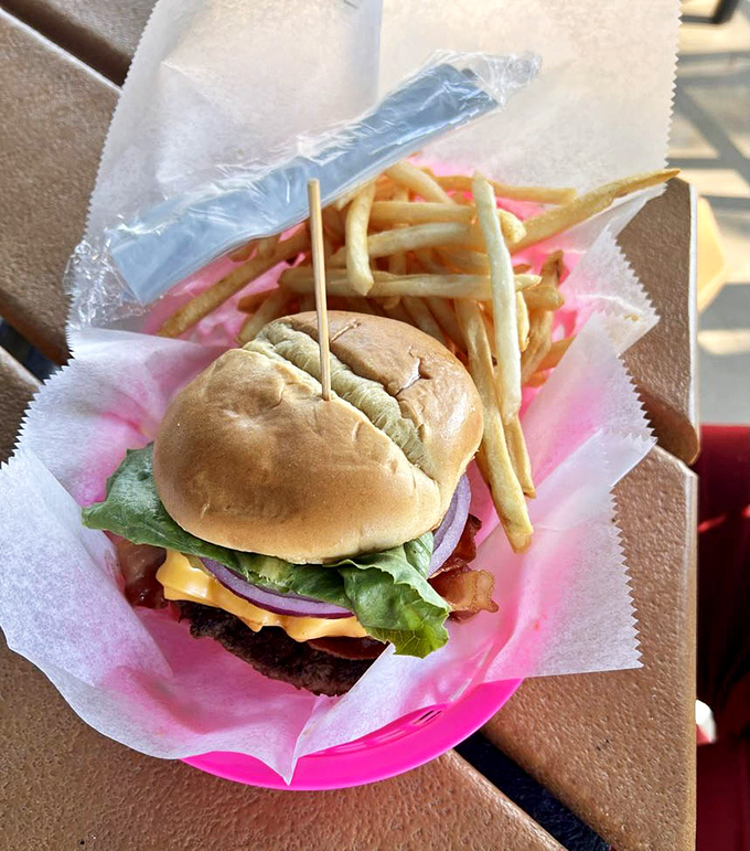 The humble cheeseburger gets the Florida treatment&mdash;served with house-made chips that have never seen the inside of a bag.