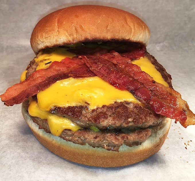 Behold the double bacon cheeseburger&mdash;where beef meets cheese meets bacon in a summit more productive than most political ones.
