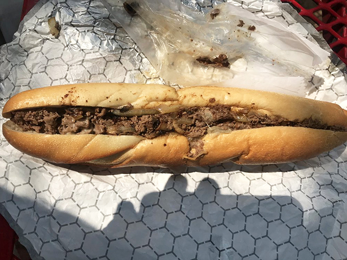 A proper Philly cheesesteak on a roll that knows its supporting role&mdash;sturdy enough to hold the filling, tender enough not to fight it.