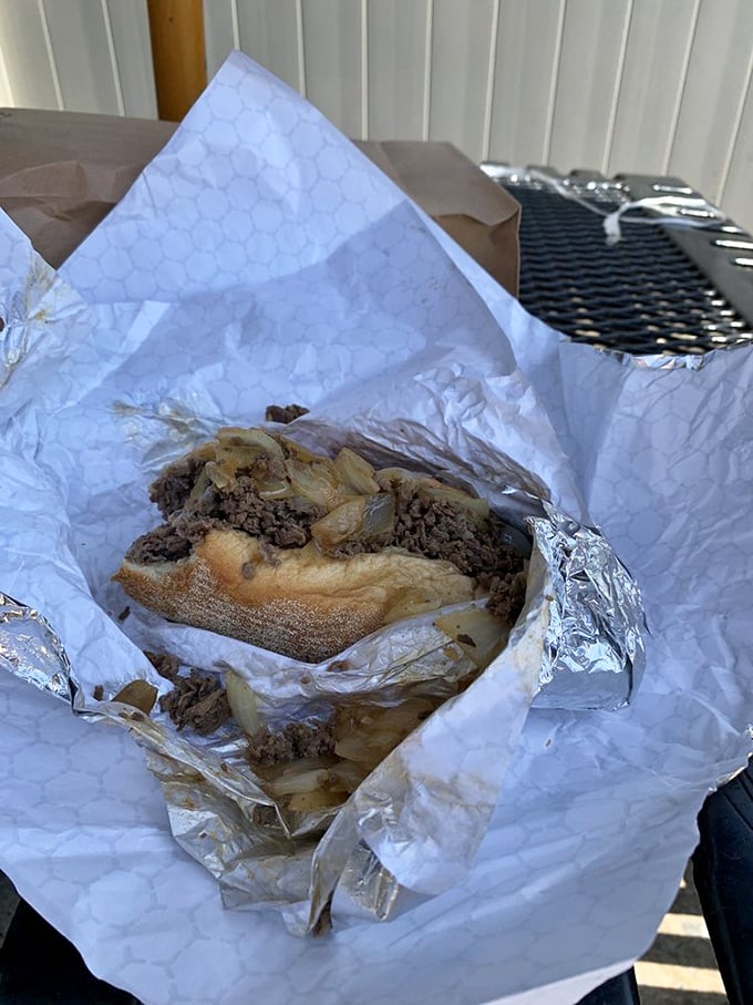 American cheese melts into the chopped steak like it was destined to be there, creating that signature Philly gooeyness we all crave.