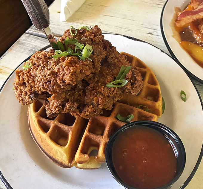 Chicken and waffles: the breakfast-lunch liaison that proves some of history's best relationships started with unlikely pairings.