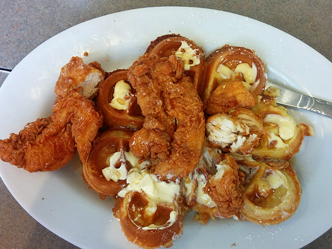 Whoever first paired crispy fried chicken with golden waffles deserves a Nobel Prize in deliciousness.