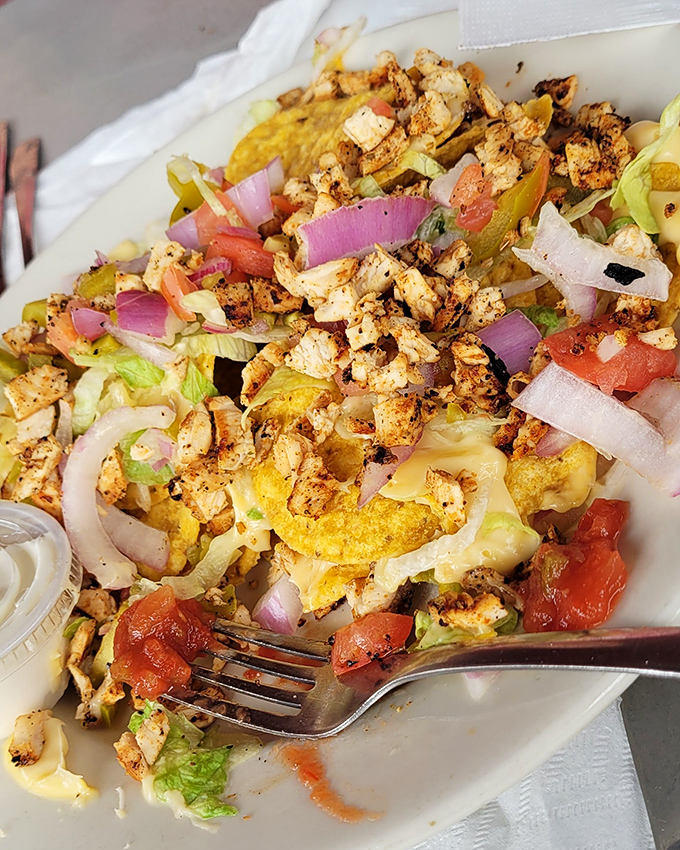 A salad that doesn't know it's a salad &ndash; loaded with seasoned chicken, fresh veggies, and enough flavor to make you forget you're eating something healthy.