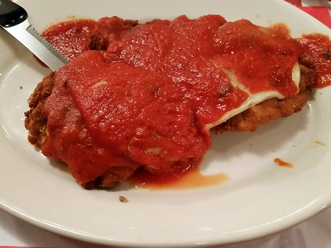 Chicken Parmesan that could make an Italian grandmother weep with joy &ndash; crispy, saucy, cheesy perfection that's been feeding Pennsylvania souls since bell-bottoms were first in fashion.