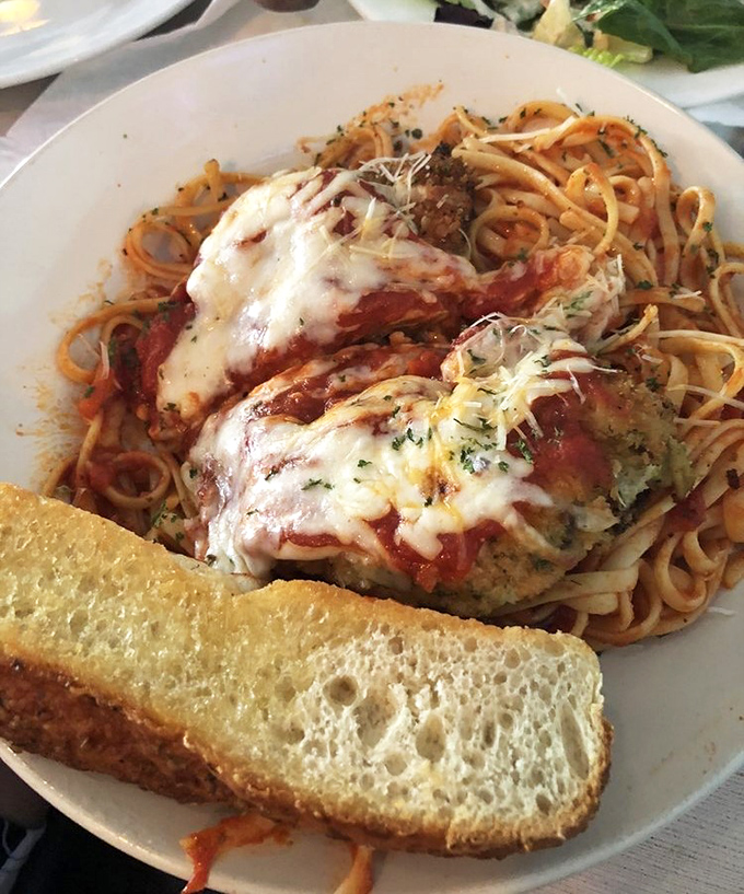 When pasta meets chicken parmesan at Hurricane Hanks, it's not just comfort food&mdash;it's like getting a warm hug from your Italian grandmother, even if you don't have one.