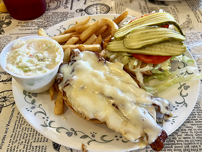 A sandwich that defies gravity and good manners&mdash;you'll want to unhinge your jaw like a python to capture all those melty layers.