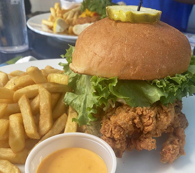 This chicken sandwich isn't just crispy &ndash; it's auditioning for a role in a movie about perfect texture contrasts.