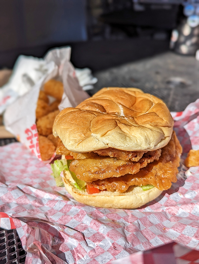 Car dining at its finest &ndash; a juicy burger and golden fries enjoyed in the comfort of your own vehicle. Some call it takeout; I call it a mobile dining room.
