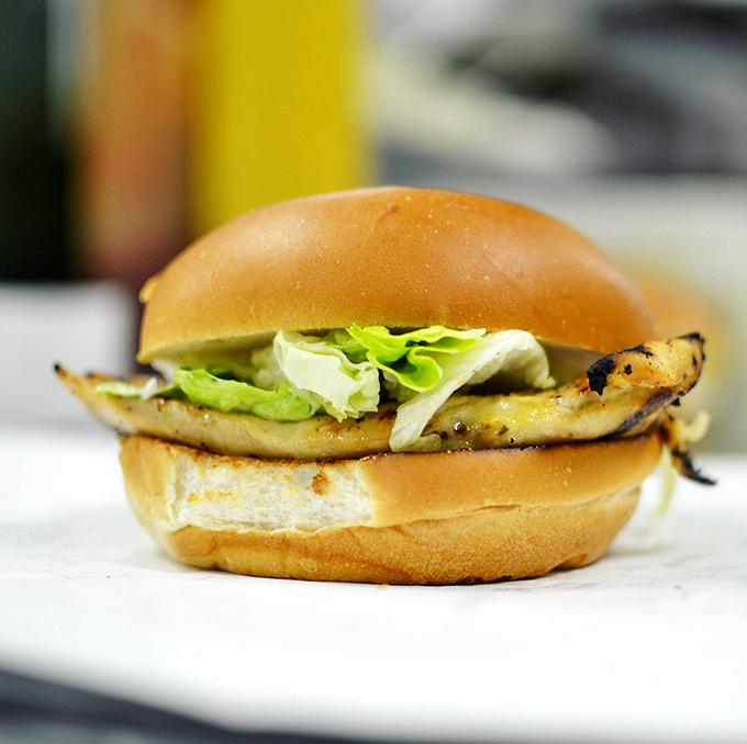 Not just any chicken sandwich &ndash; a proper grilled number with fresh lettuce that doesn't hide in a corporate kitchen but proudly shows its homemade roots.