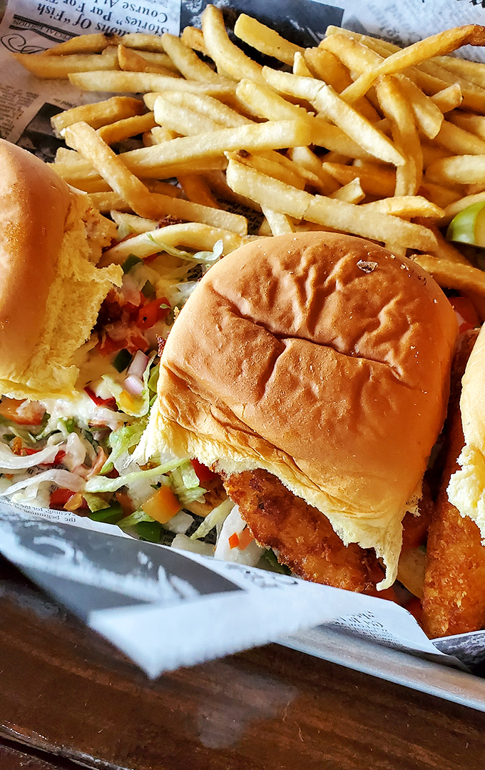 Even the chicken sandwich gets the Keys treatment here &ndash; crispy, fresh, and substantial enough to fuel your island adventures.