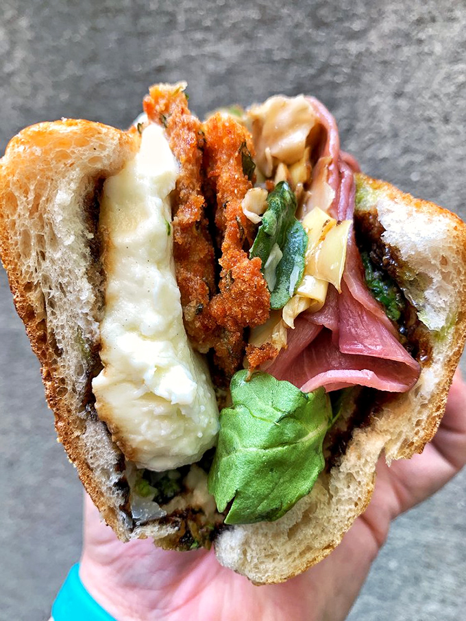 The legendary chicken cutlet sandwich in all its glory. Crispy, juicy, and layered with toppings that make other sandwiches question their life choices.