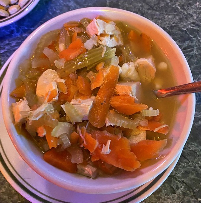 This isn't just chicken and noodles&mdash;it's a bowl of liquid comfort topped with shredded meat that makes you wonder why you'd ever settle for ordinary soup again.