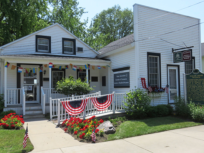 The Blackbird House stands as living history, its patriotic bunting and white picket charm telling stories that textbooks can only summarize.