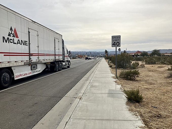 China Lake Boulevard&mdash;where "rush hour" means three cars at a stop sign and you might actually arrive early to appointment.