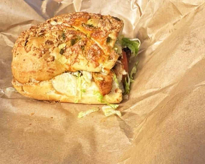 This sandwich isn't just served&mdash;it's presented, with house-made chips standing guard like crunchy sentinels of satisfaction.