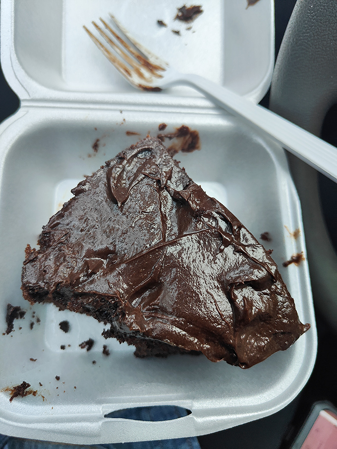 Chocolate cake so rich it should have its own tax bracket. The perfect to-go treat when you need something sweet to brighten your afternoon.