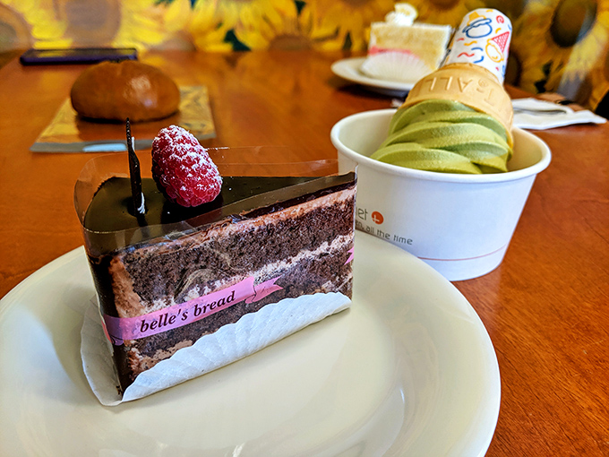 A slice of chocolate raspberry cake that would make Marcel Proust forget his madeleines. Belle's Bread turns dessert into a transportive experience.