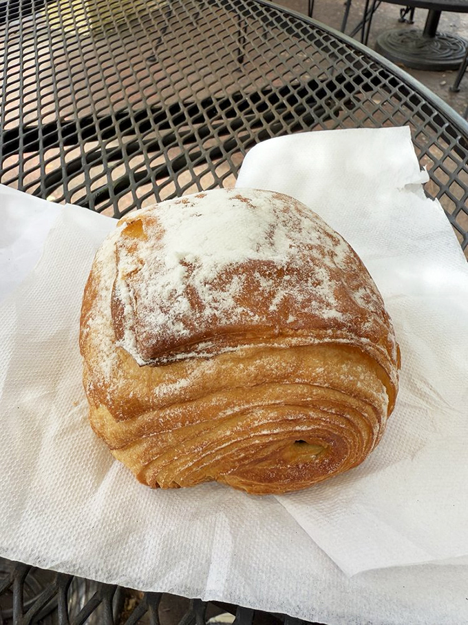 Chocolate croissant perfection: when butter and cocoa decide to tango, and you're invited to watch.