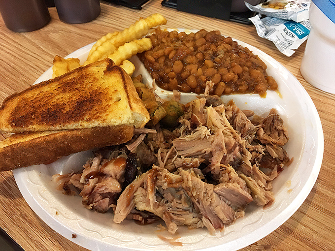 A trifecta of Southern comfort&mdash;pulled pork, baked beans, and toast. Simple pleasures that remind you why classics became classics.