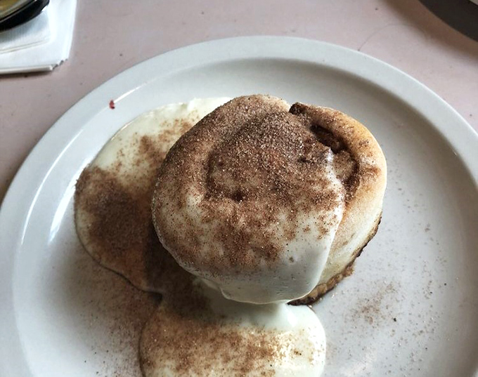 This cinnamon roll isn't just breakfast&mdash;it's dessert masquerading as a morning meal, and nobody's complaining about this delicious deception.