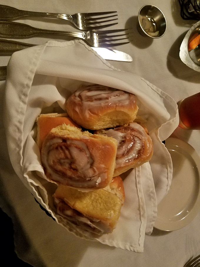 The bread basket at 615 Club doesn't mess around. These cinnamon rolls aren't just a starter &ndash; they're fighting for the spotlight.