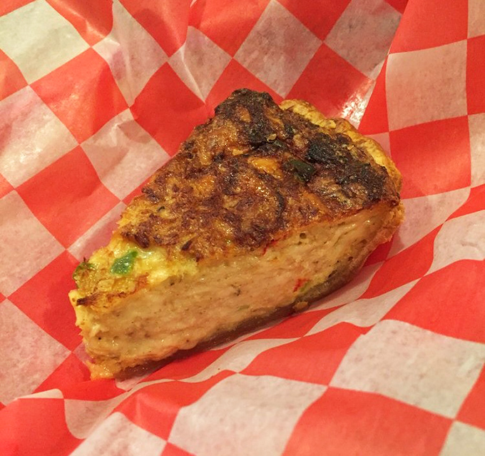 This crab pie slice proves that sometimes the best treasures come in unexpected packages.