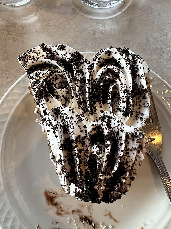 Some desserts are worth saving room for; this cookies-and-cream masterpiece is worth skipping lunch for.