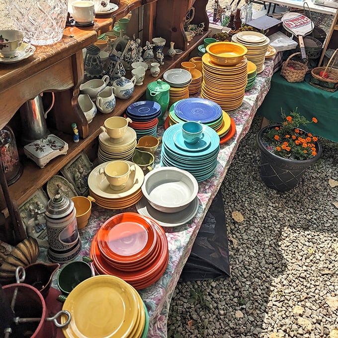 Fiestaware dreams in technicolor! These vintage dishes tell stories of Sunday dinners and holiday gatherings from decades past.