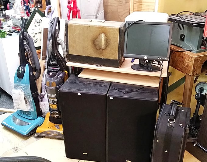 From vacuums to speakers, yesterday's technology finds new purpose. The perfect spot for those who appreciate retro functionality.