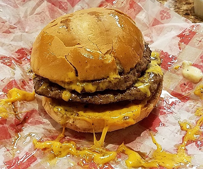 This double cheeseburger is what happens when Wisconsin decides to show off its dairy prowess.