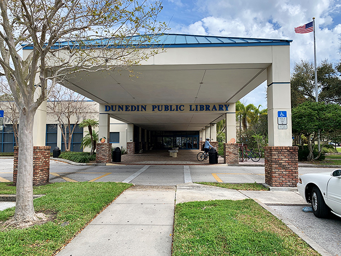 The Dunedin Public Library&mdash;where books and Florida sunshine create the perfect reading atmosphere. A temple of knowledge with parking that doesn't require an advanced degree to navigate.