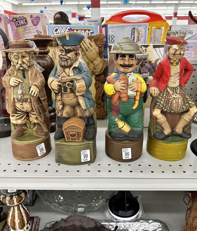 These vintage figurines are what happens when your grandmother's knick-knacks develop personalities. Quirky conversation starters with stories to tell.