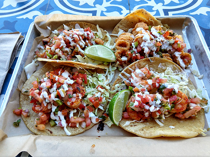 Fish tacos that make you question every other taco decision you've ever made. Fresh, vibrant, and unapologetically San Diegan.