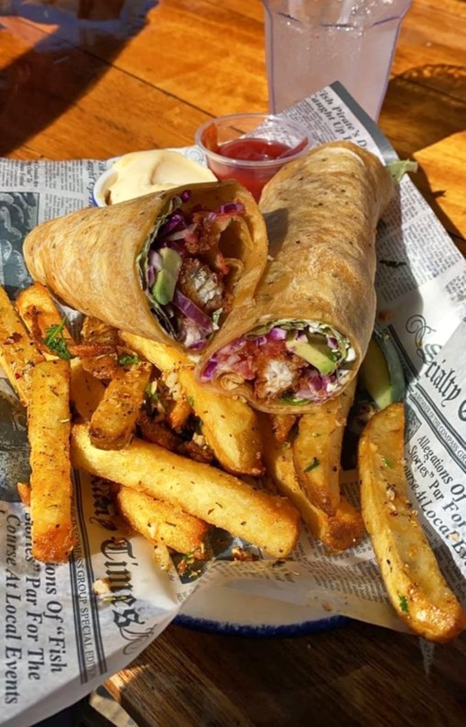 Fish tacos that would make coastal towns jealous. Who needs the ocean when you've got the Great Lakes delivering this kind of deliciousness?