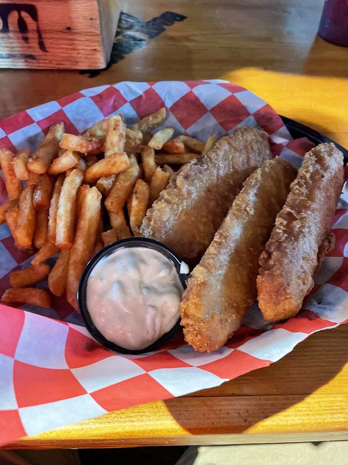 Even the fish and chips here get the royal treatment they truly deserve.