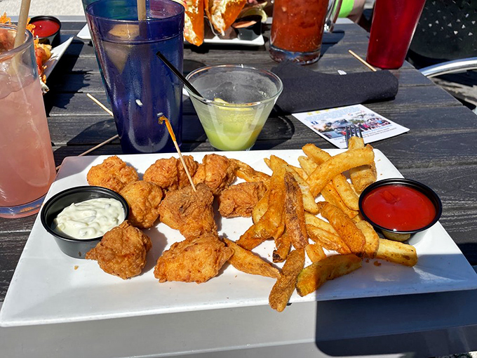 The fish and chips that launched a thousand debates about "Florida's best"&mdash;golden chunks of grouper with hand-cut fries and house-made sauces.