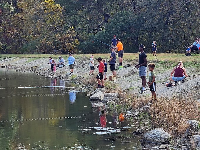 Fishing isn't just about catching dinner&mdash;it's about catching memories. These families are reeling in both along the peaceful shoreline.