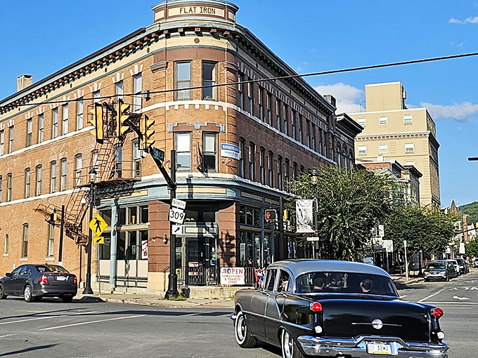 The historic Flat Iron Building anchors downtown with the same sturdy dependability as Tamaqua's reasonable cost of living &ndash; both built to last.
