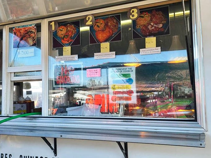 Window shopping takes on new meaning at this food stall, where numbered photos of dishes eliminate language barriers in the universal conversation of hunger.