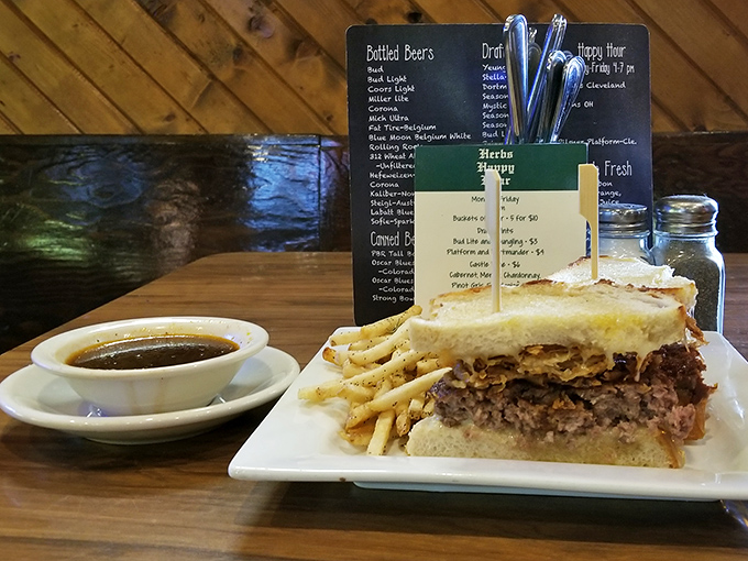 The French Dip: where bread, meat, and jus perform a synchronized swimming routine of flavors. That side of dipping sauce isn't optional&mdash;it's essential.