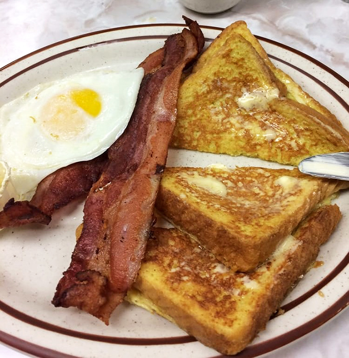 French toast that's achieved that perfect golden-brown exterior while maintaining a custardy center&mdash;the breakfast equivalent of winning the lottery.