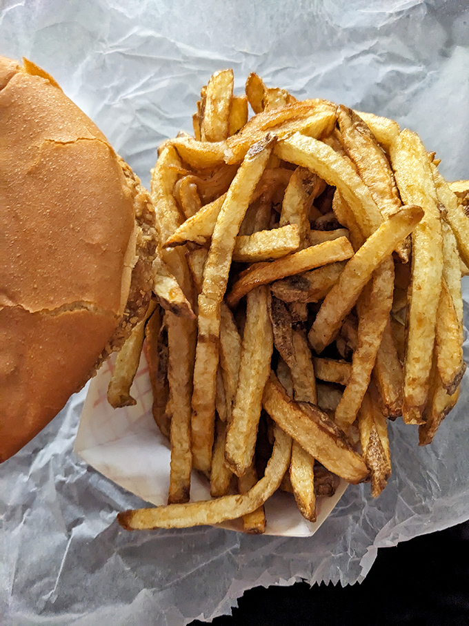 These fresh-cut fries aren't just side dishes&mdash;they're the main event. Golden, crispy exteriors giving way to fluffy potato perfection that no frozen fry could match.