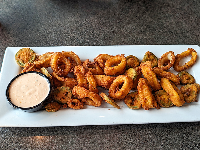 Calamari so perfectly fried, even people who say "I don't eat tentacles" will be reaching for seconds. The dipping sauce is non-negotiable.