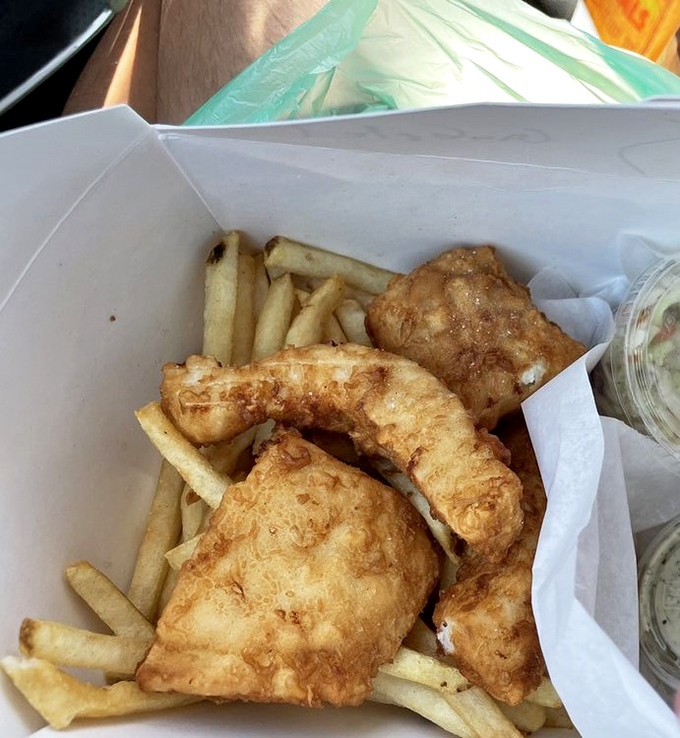 Fish so fresh it practically introduces itself. These golden pieces of heaven make fast food fish sandwiches weep with inadequacy.