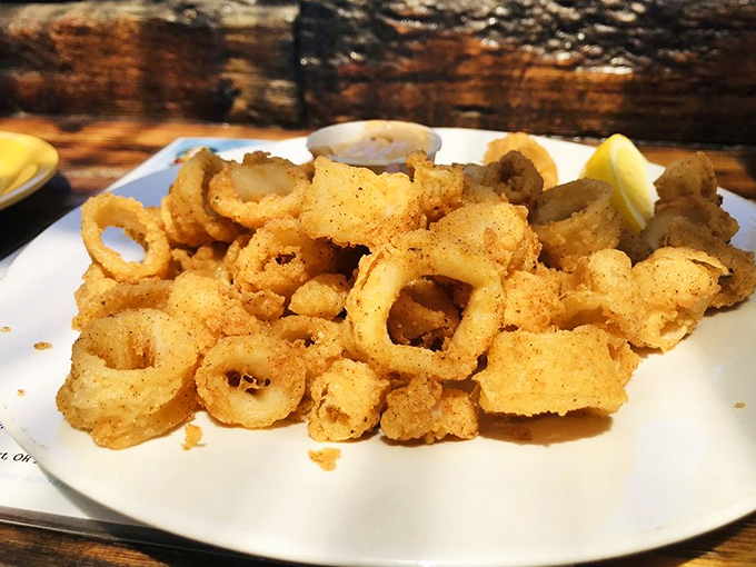Calamari so perfectly fried, even squid-skeptics become converts. The golden rings practically beg you to play a delicious game of edible horseshoes.