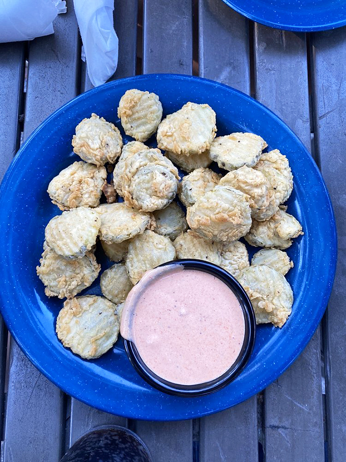 Fried pickles: The South's perfect appetizer. Crunchy, tangy, and addictive enough to make you consider ordering a second batch before finishing the first.