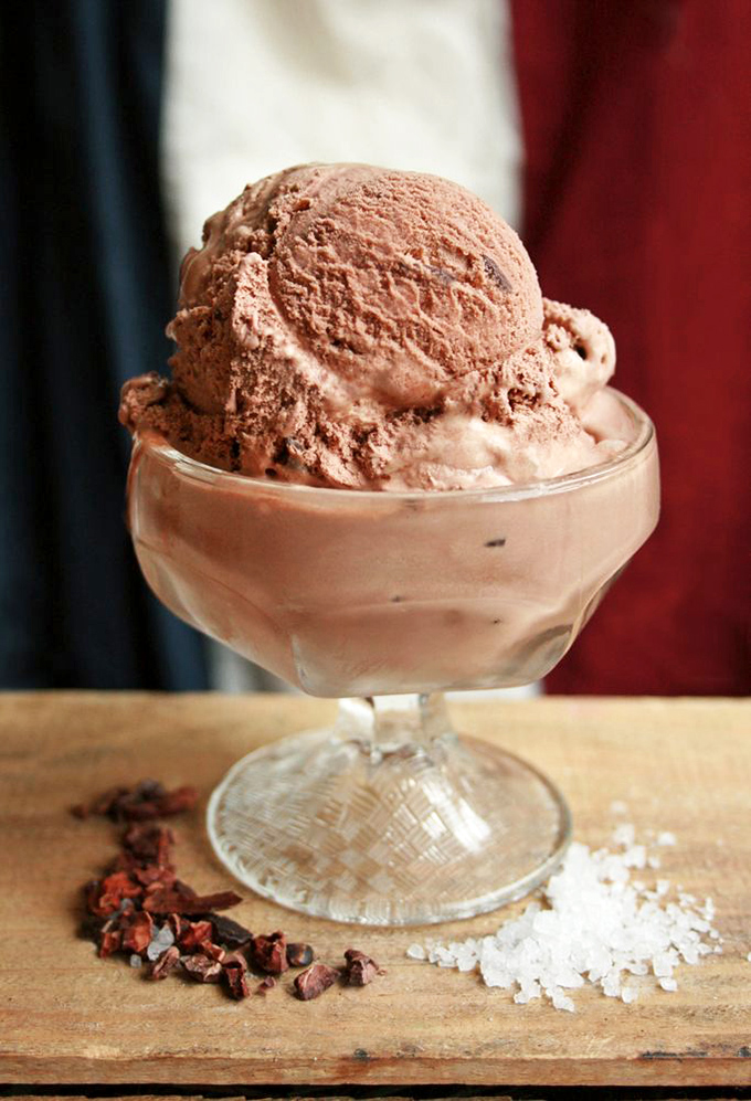 This scoop isn't just chocolate&mdash;it's a meditation on cacao. The scattered cocoa nibs and salt crystals hint at the craftsmanship behind every bite.
